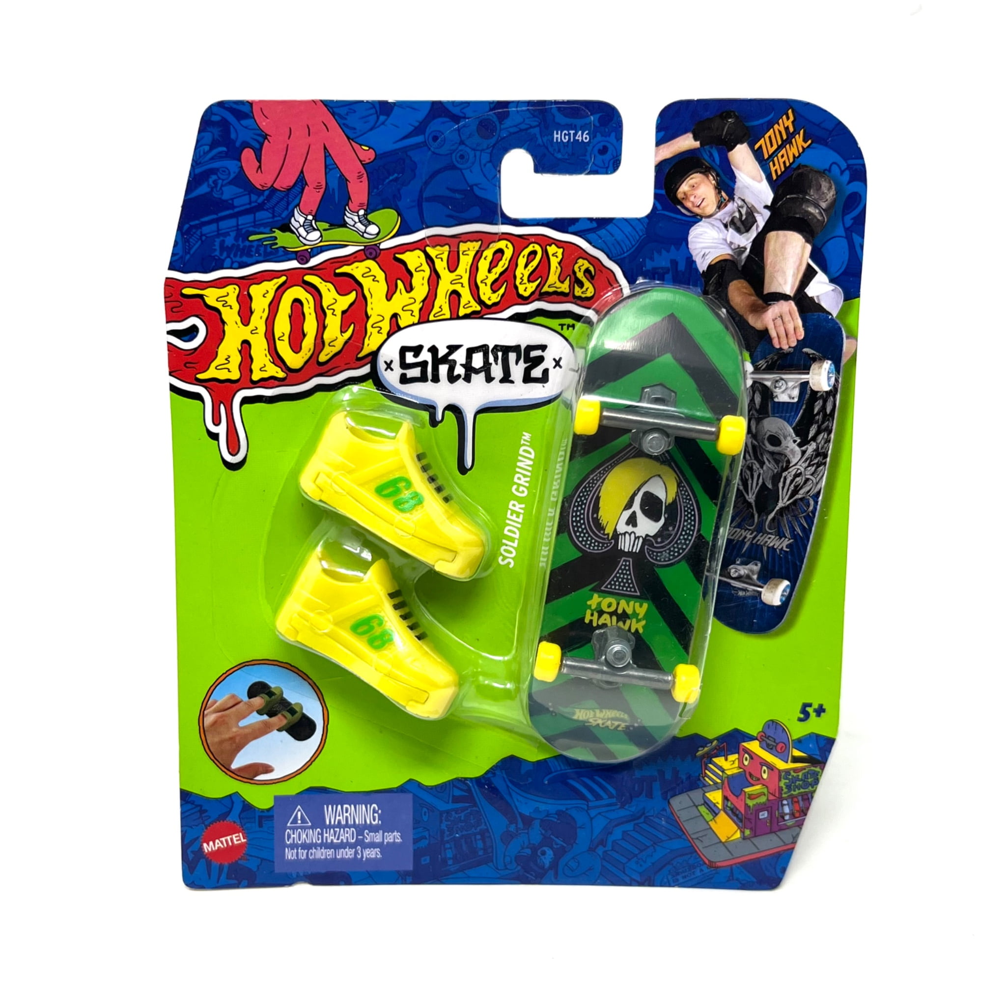 Hot Wheels Skate Tony Hawk Soldier Grind Toy Fingerboard - Walmart.com