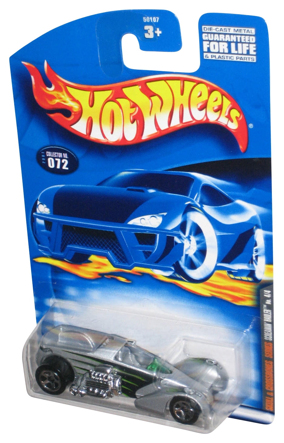 Hot Wheels Skull & Crossbones (2001) Silver Screamin' Hauler Toy Car ...