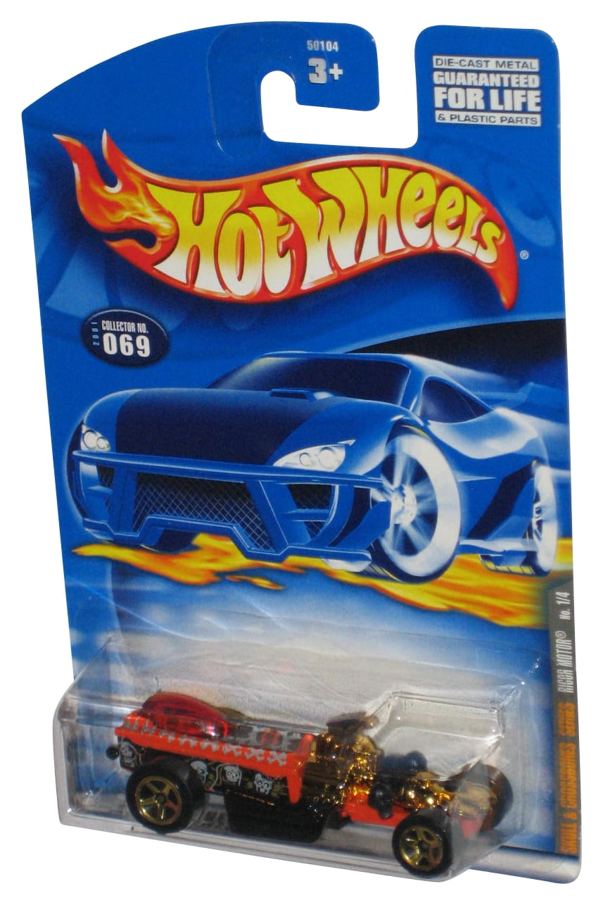 Hot Wheels Skull & Crossbones Series Rigor Motor (2000) Orange Toy Car ...