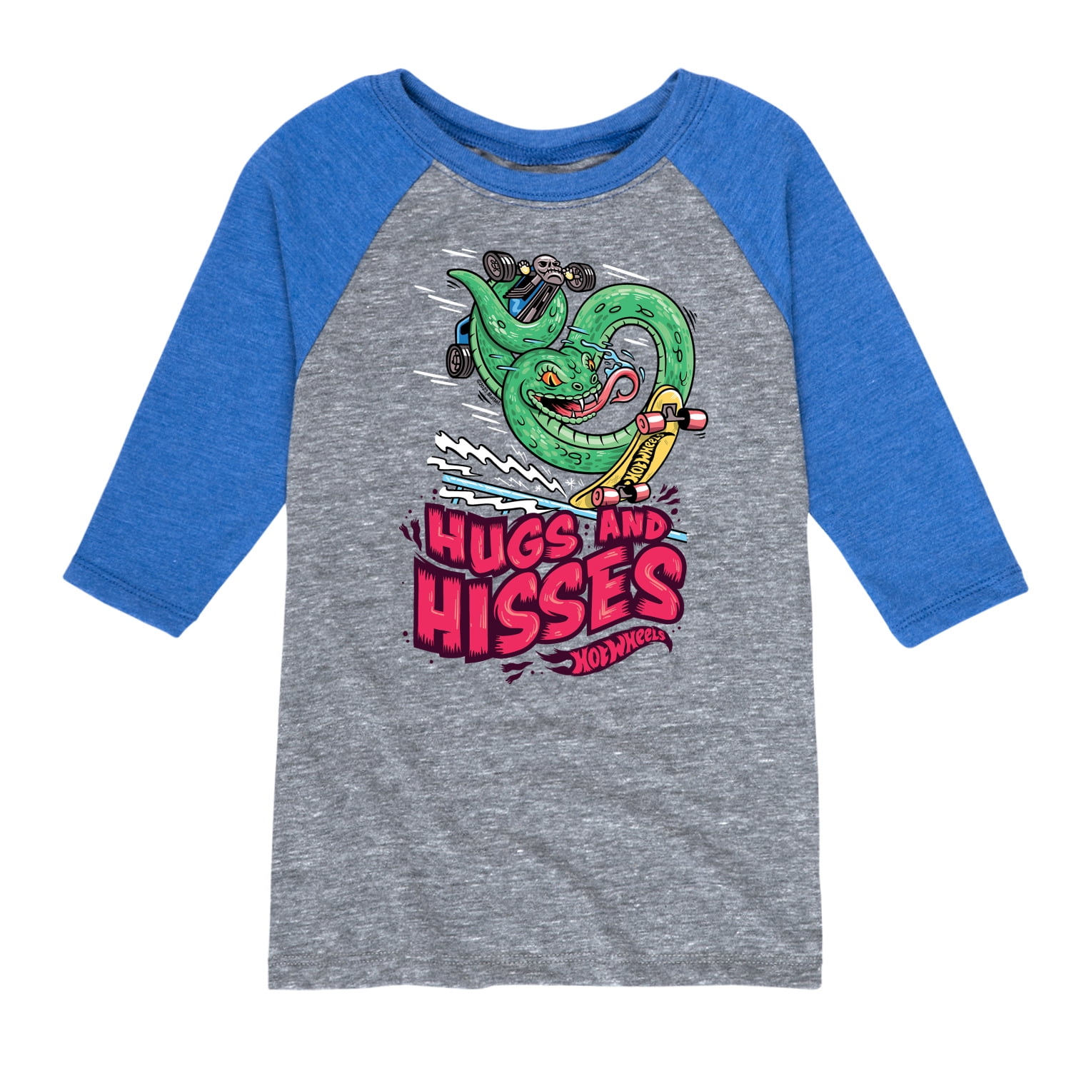 Hot Wheels - Snake Hugs & Kisses - Toddler & Youth Raglan Graphic T ...