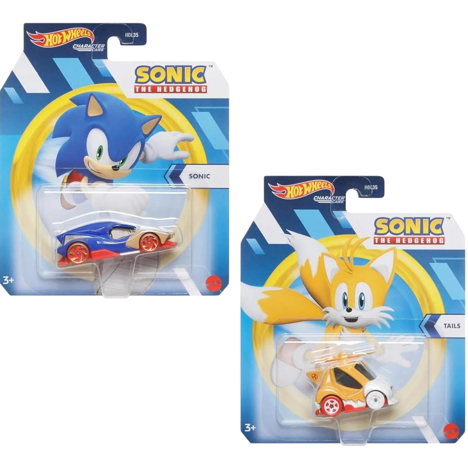 Hot Wheels Sonic The Hedgehog Character Cars Set of 2 Diecast Vehicles ...