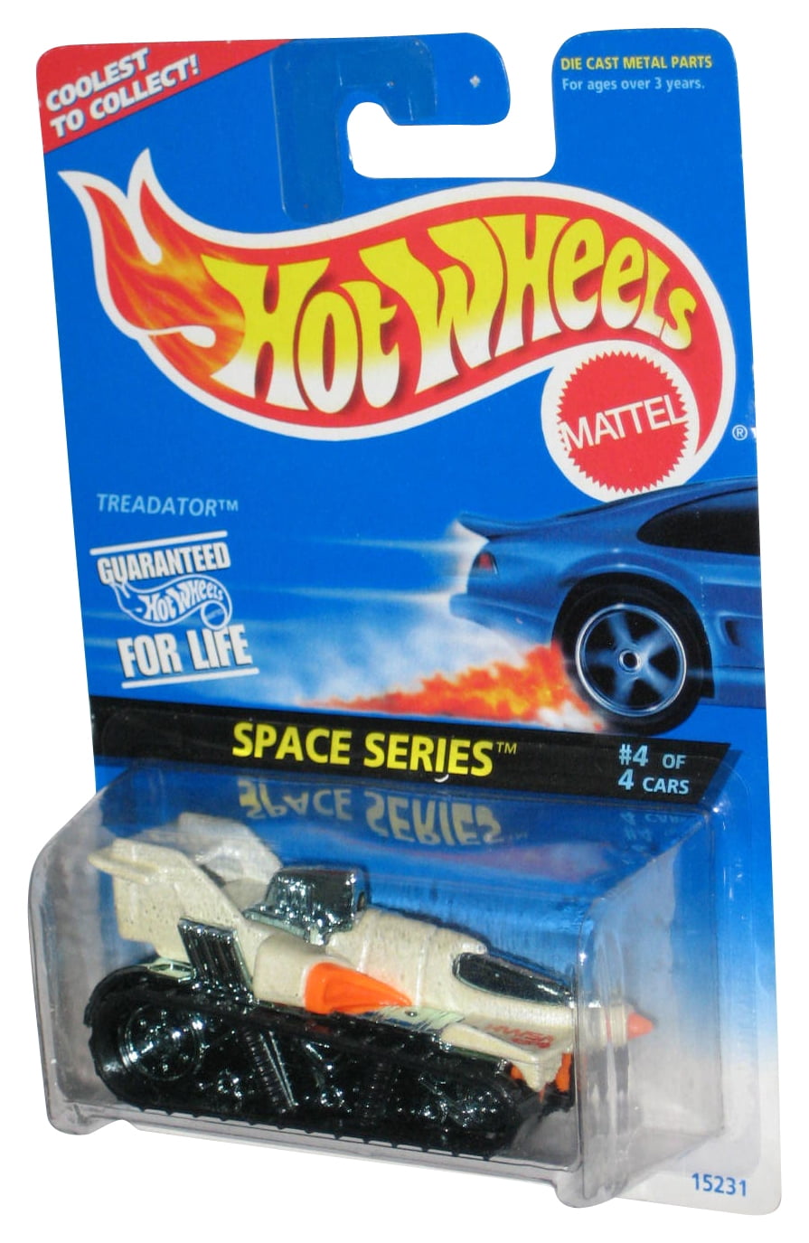 Hot Wheels Space Series 4/4 (1995) White Treadator Die-Cast Toy Car ...