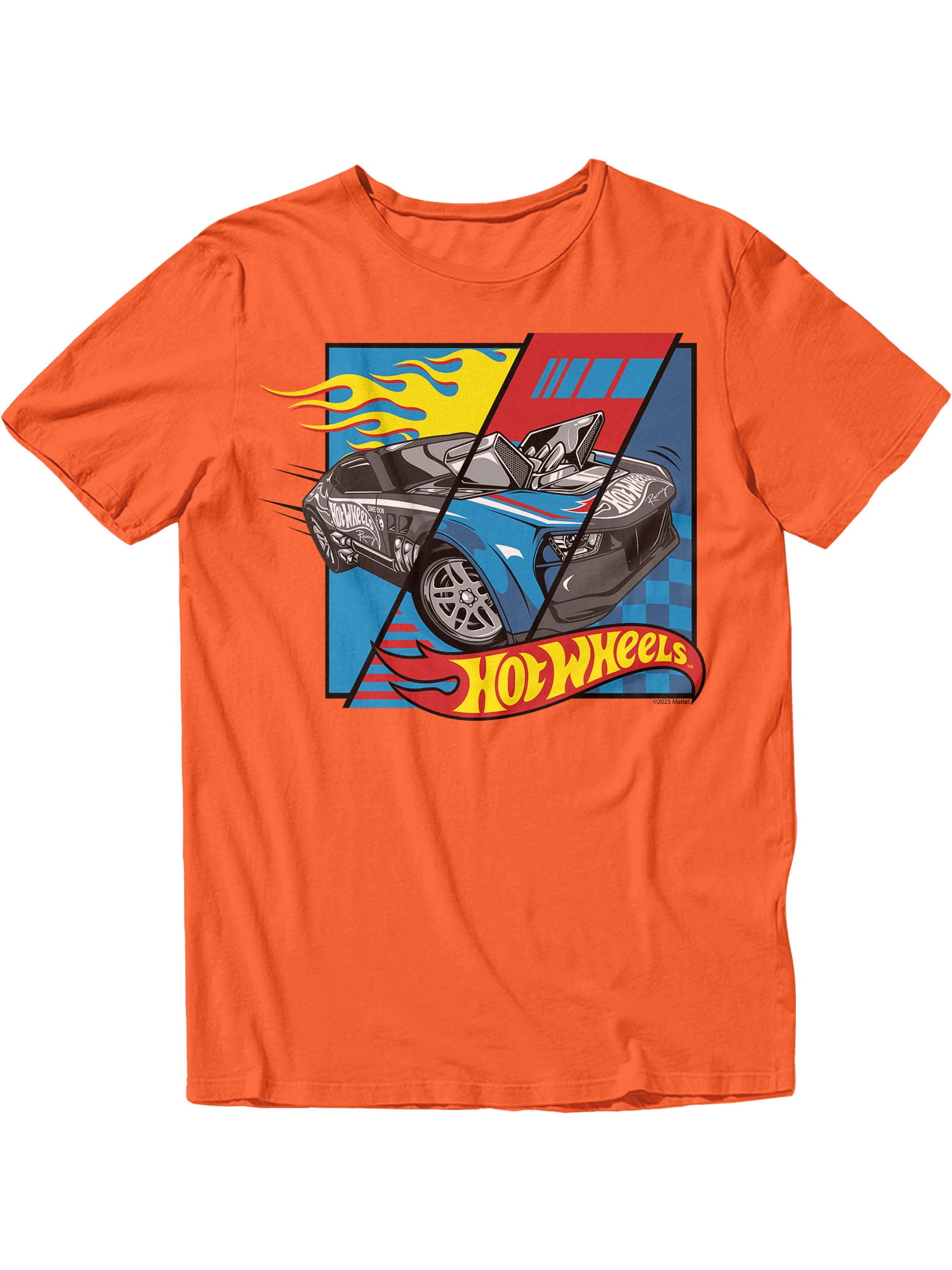 Hot Wheels Split Panel Car Graphic Short Sleeve T-Shirt for Women ...