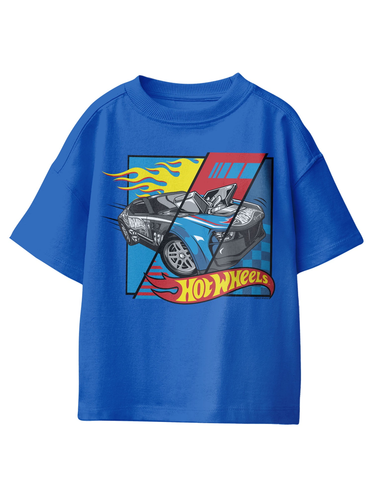 Hot Wheels Split Screen Flame Boys Graphic Short Sleeve T-Shirt ...