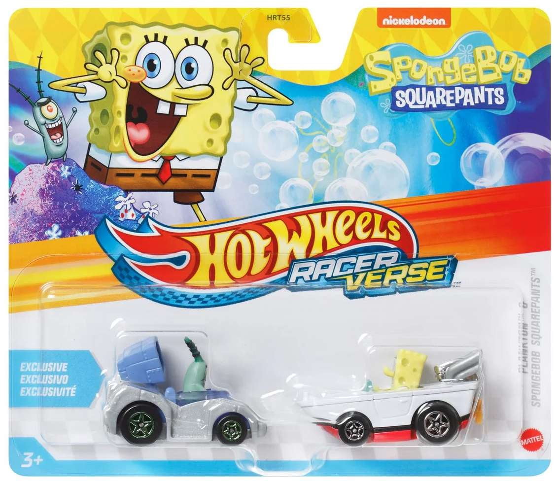 Hot Wheels Spongebob Squarepants Spongebob & Plankton Die Cast Car 2 ...