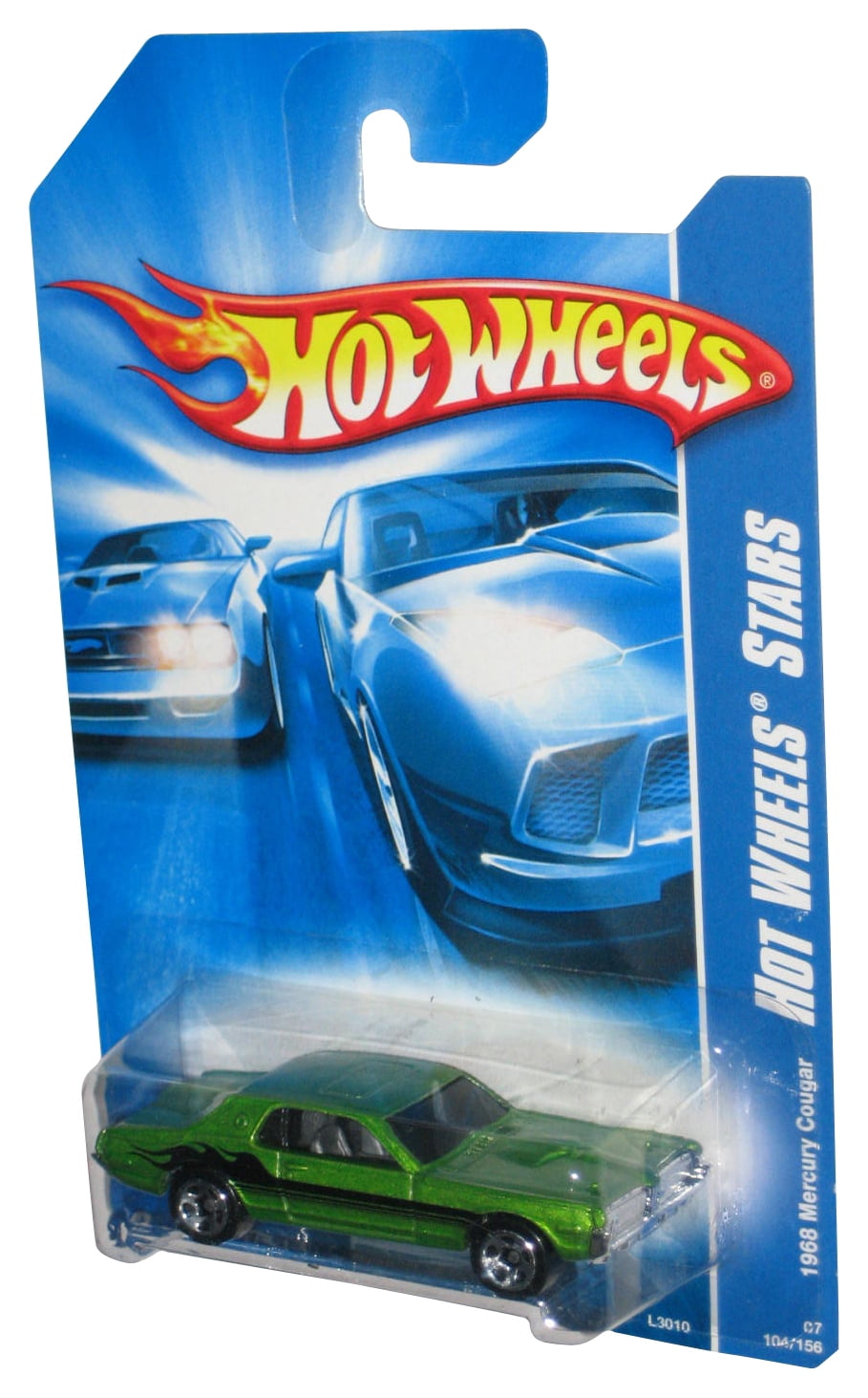 Hot Wheels Stars (2007) 1968 Mercury Cougar Green Toy Car 104/156 - Walmart.com