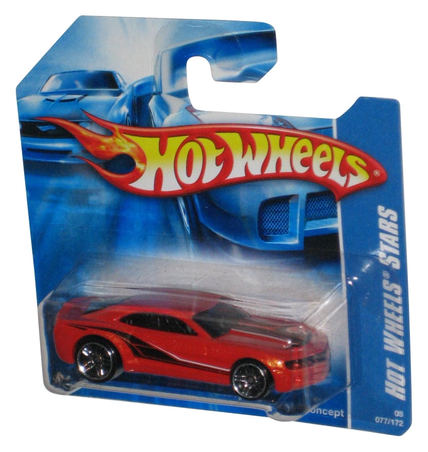 Hot Wheels Stars (2007) Orange Chevy Camaro Concept Toy Car 077/172 - (Short Card) - Walmart.com