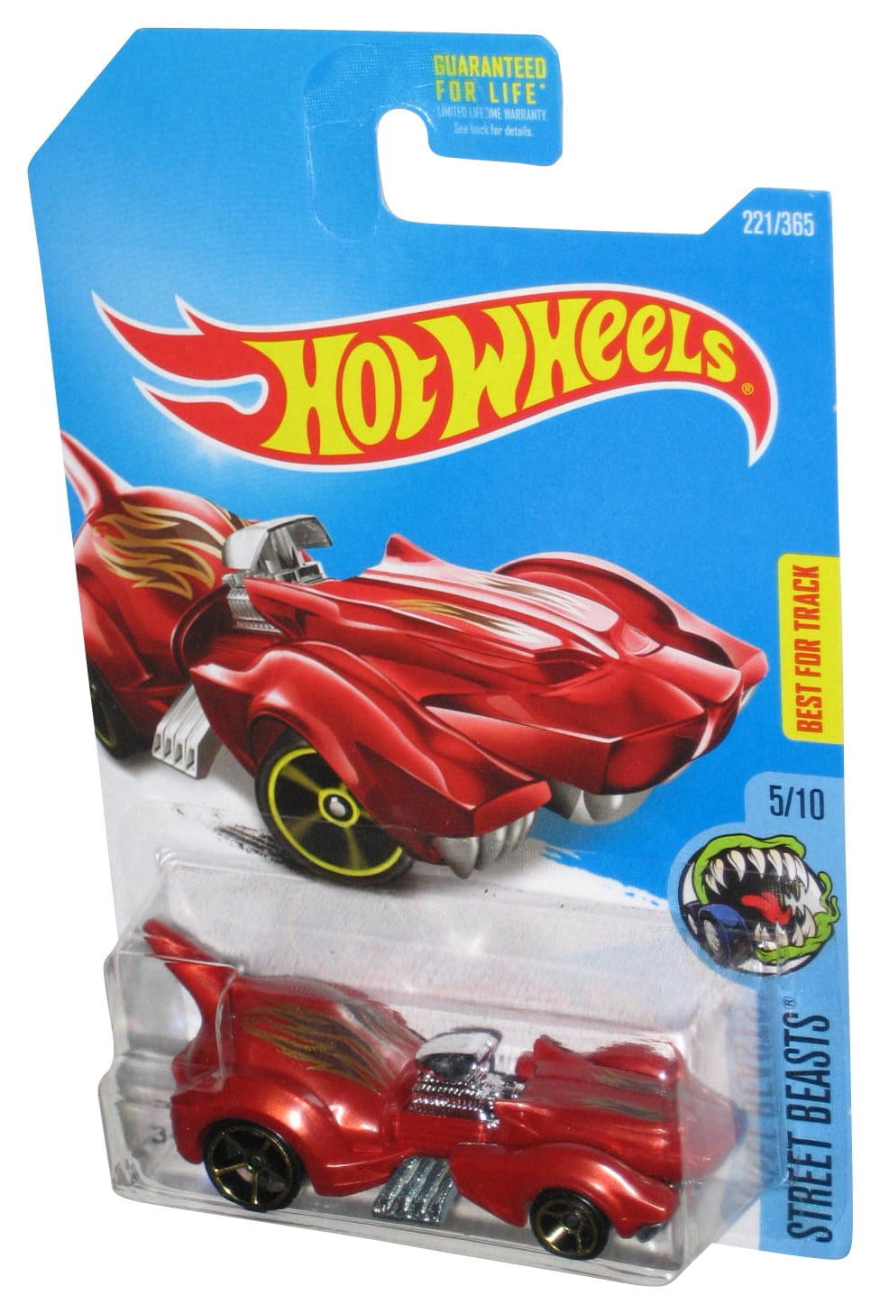 Hot Wheels Street Beasts 5/10 (2015) Red Purrfect Speed Car 221/365 ...