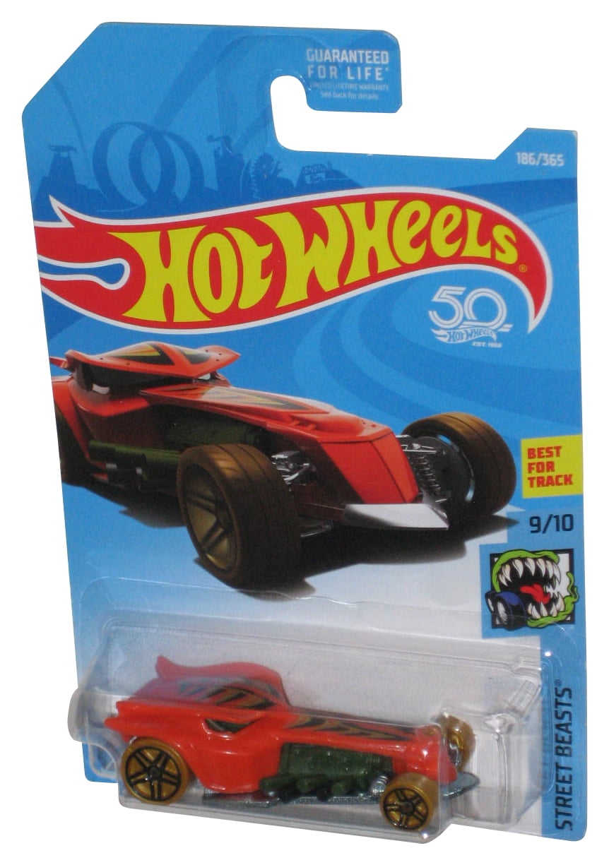 Hot Wheels Street Beasts 9/10 (2017) Red Ratical Racer Toy Car 186/365 ...