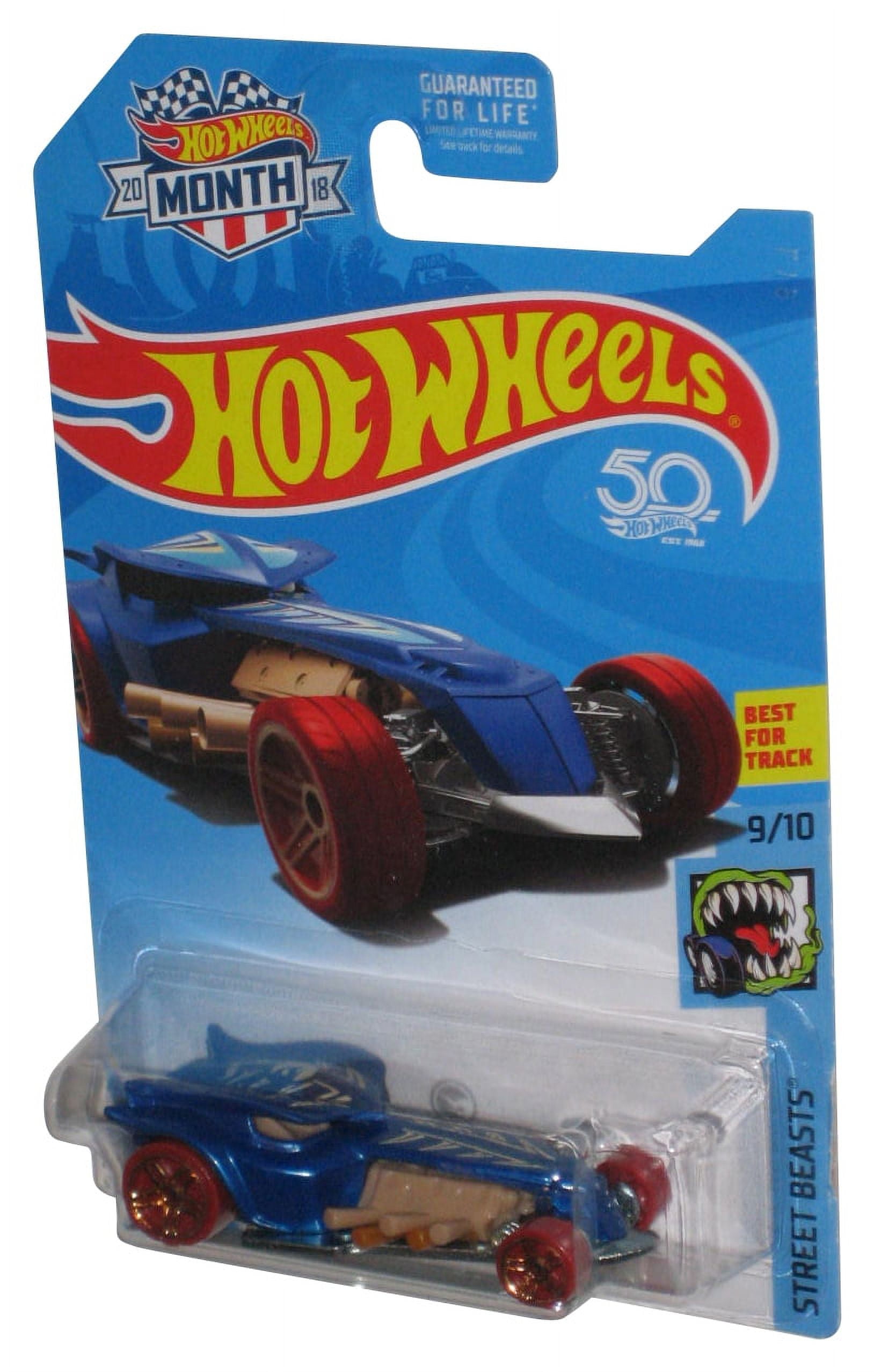 Hot Wheels Street Beasts 9/10 (2018) Ratical Racer Blue Toy Car ...