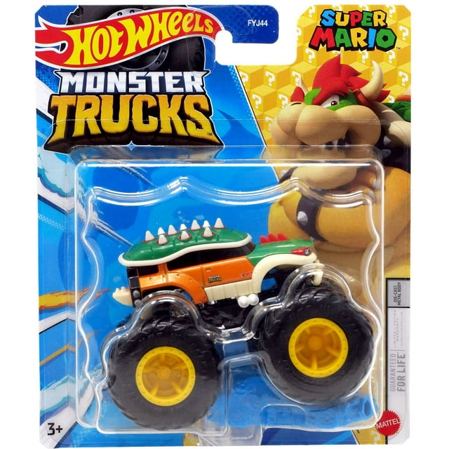 Hot Wheels Super Mario Bowser Diecast Car (Blue Crushable Car ...