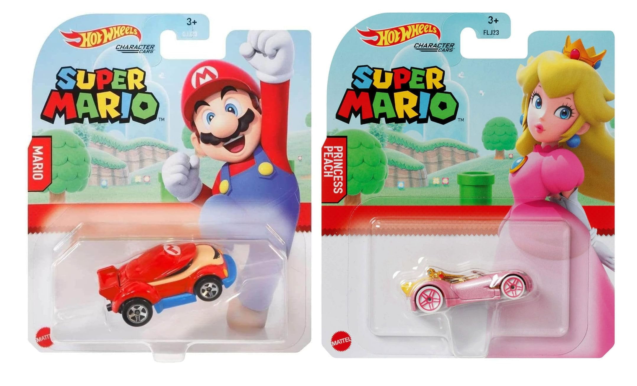 Hot Wheels Super Mario Character Cars Die-Cast Vehicles, Mario and ...
