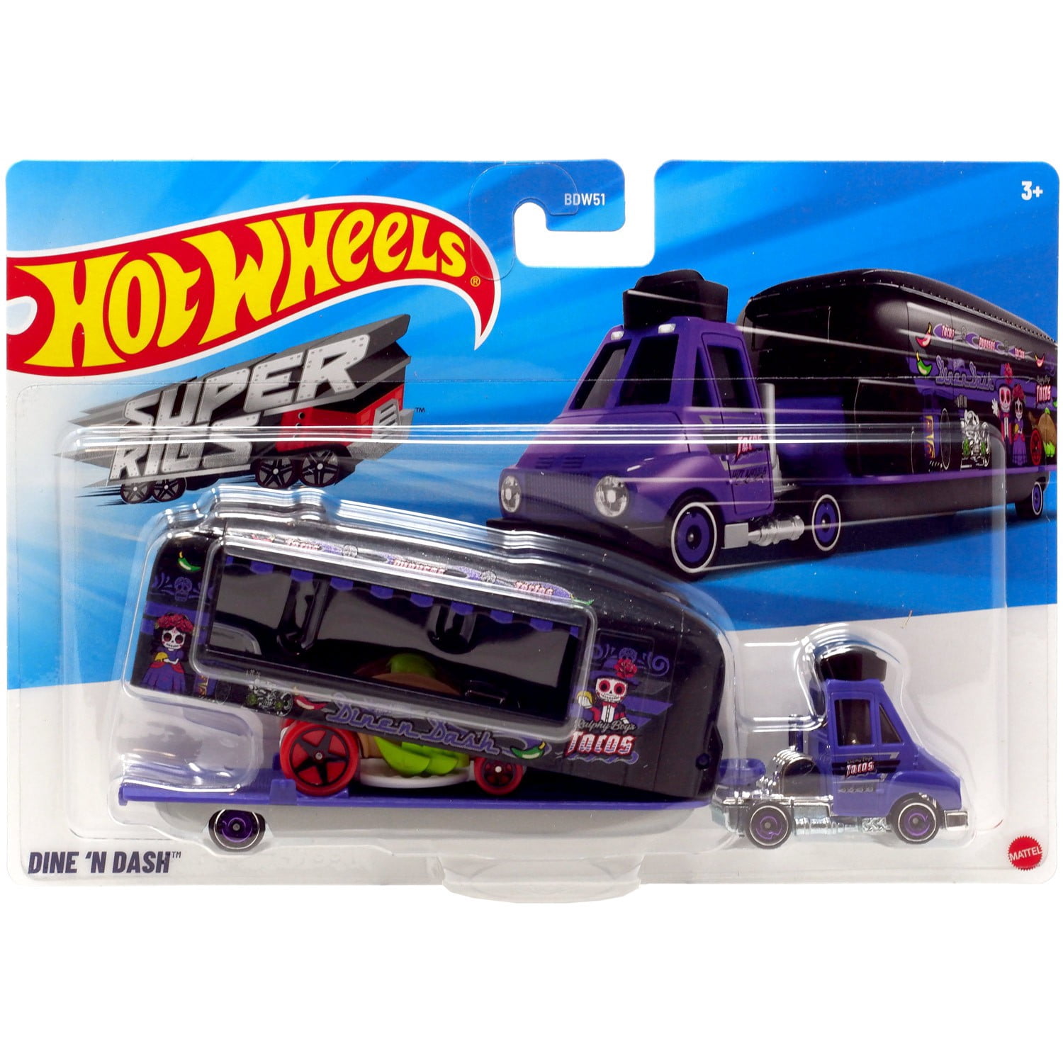 Hot Wheels Super Rigs Dine 'N Dash Diecast Car - Walmart.com