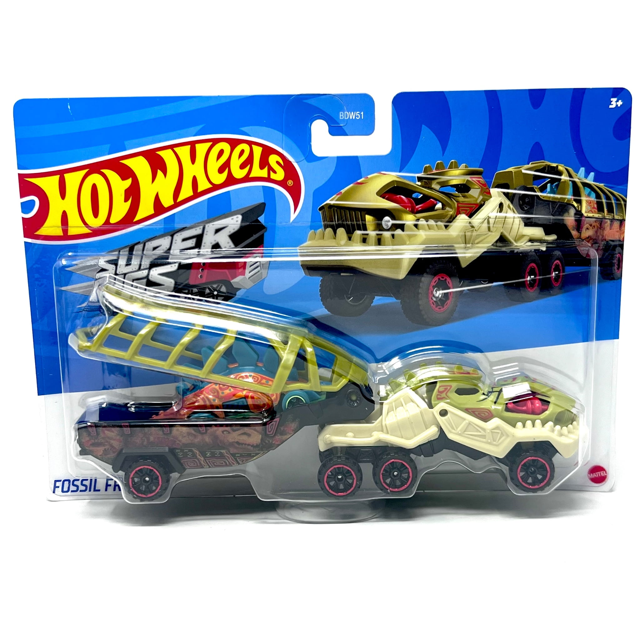 Hot Wheels Super Rigs Fossil Freight & Vehicle - Walmart.com