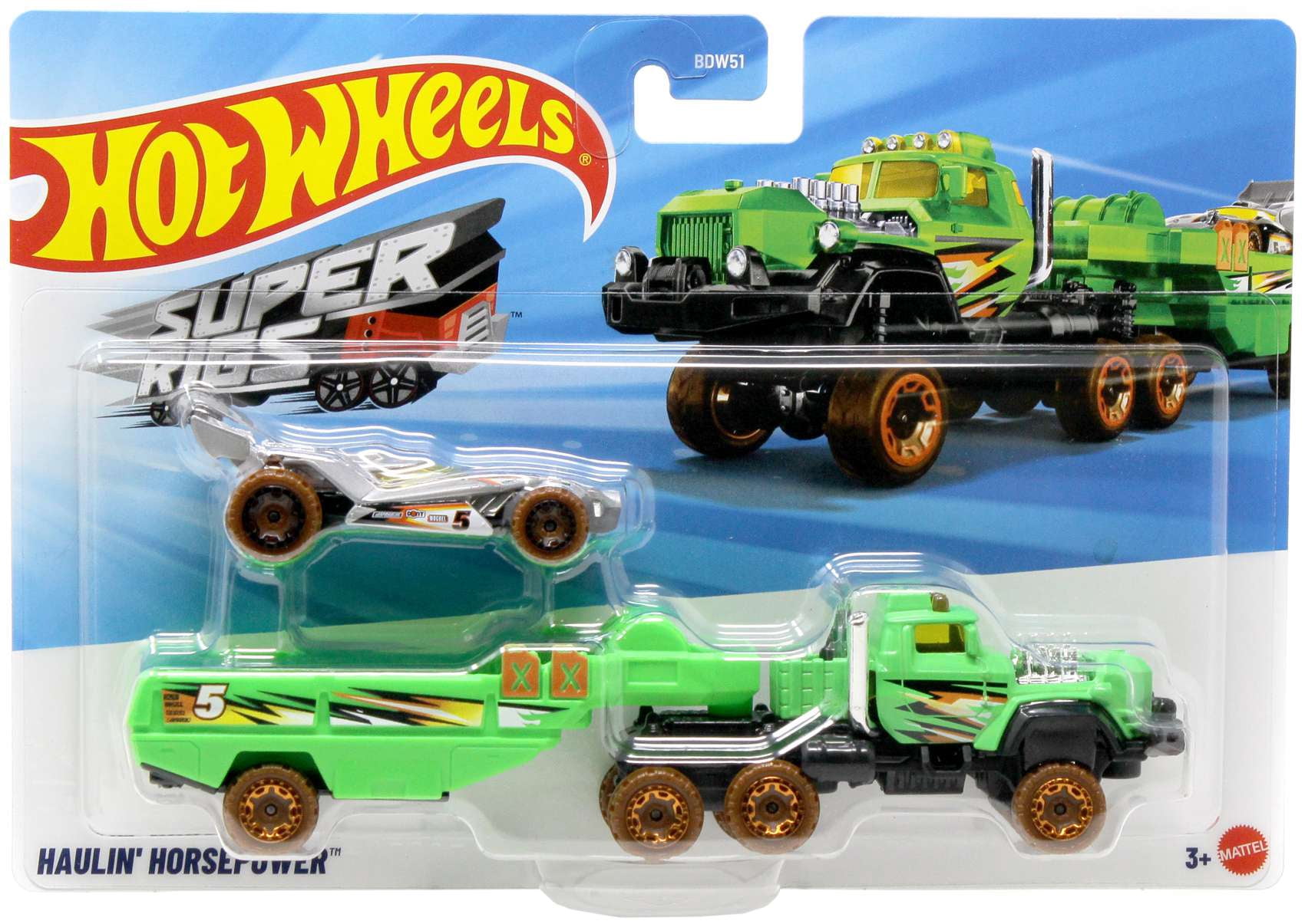 Hot Wheels Super Rigs Haulin' Horsepower Diecast Car - Walmart.com