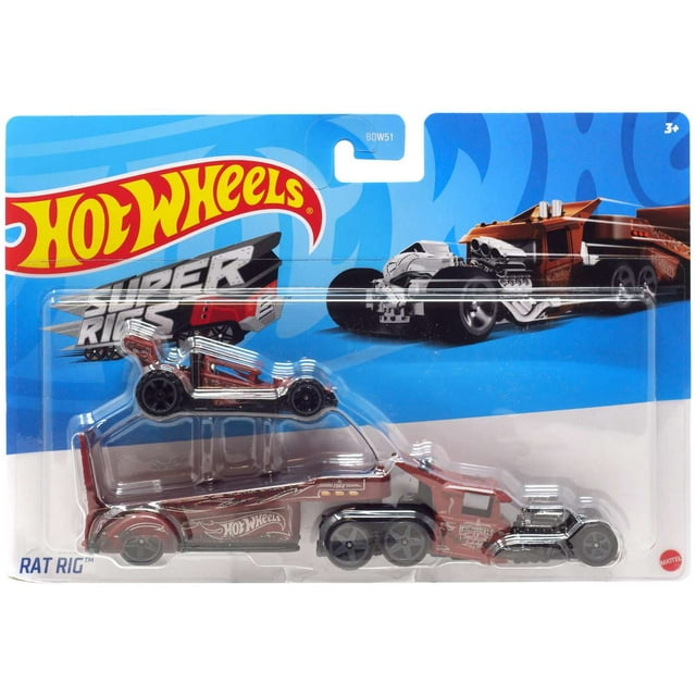 Hot Wheels Super Rigs Rat Rig Diecast Car - Semi Truck Transport Toy ...