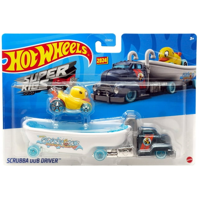 Hot Wheels Super Rigs Scrubba Dub Driver Diecast Car - Walmart.com