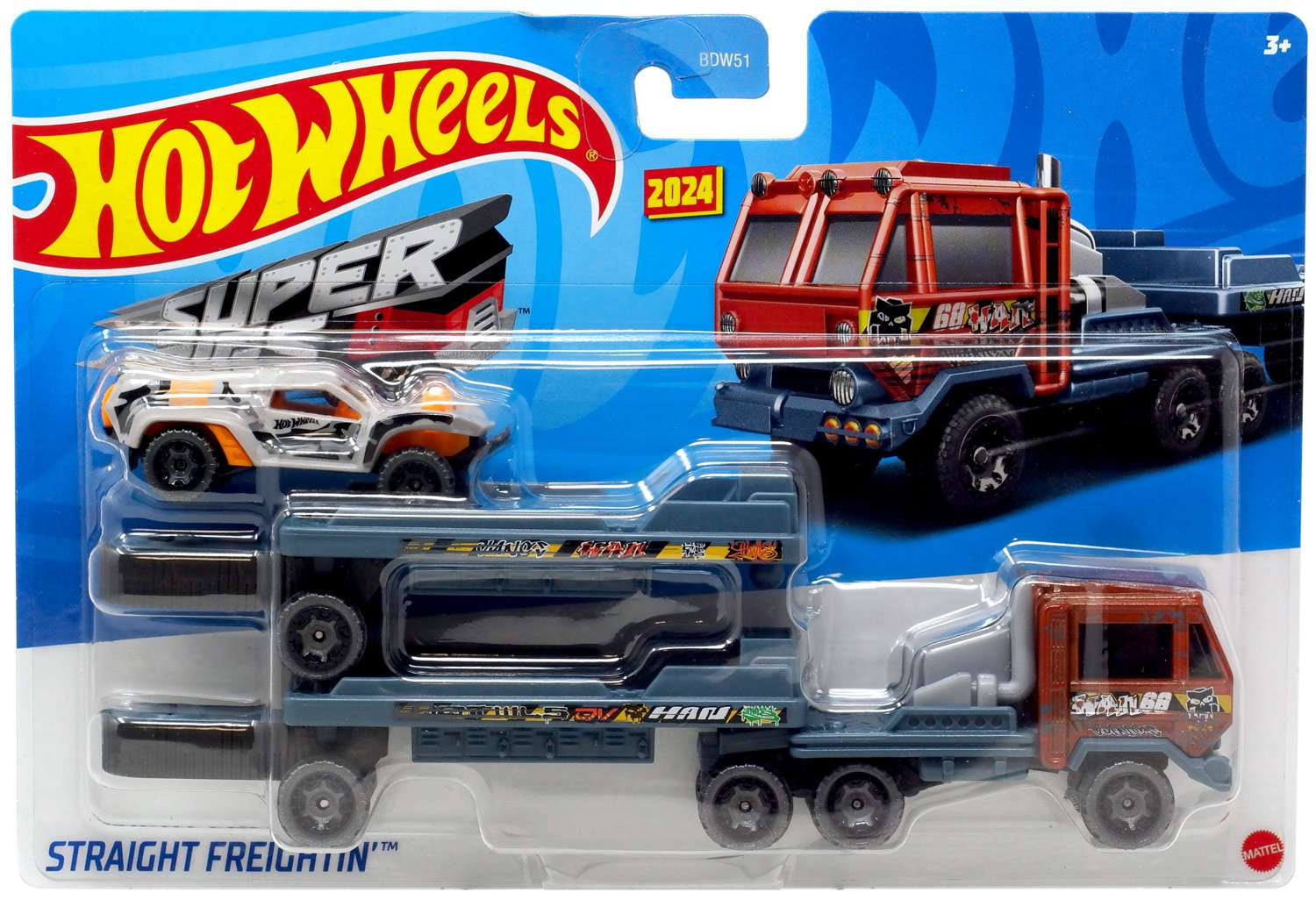 Hot Wheels Super Rigs Straight Freightin Diecast Car - Walmart.com