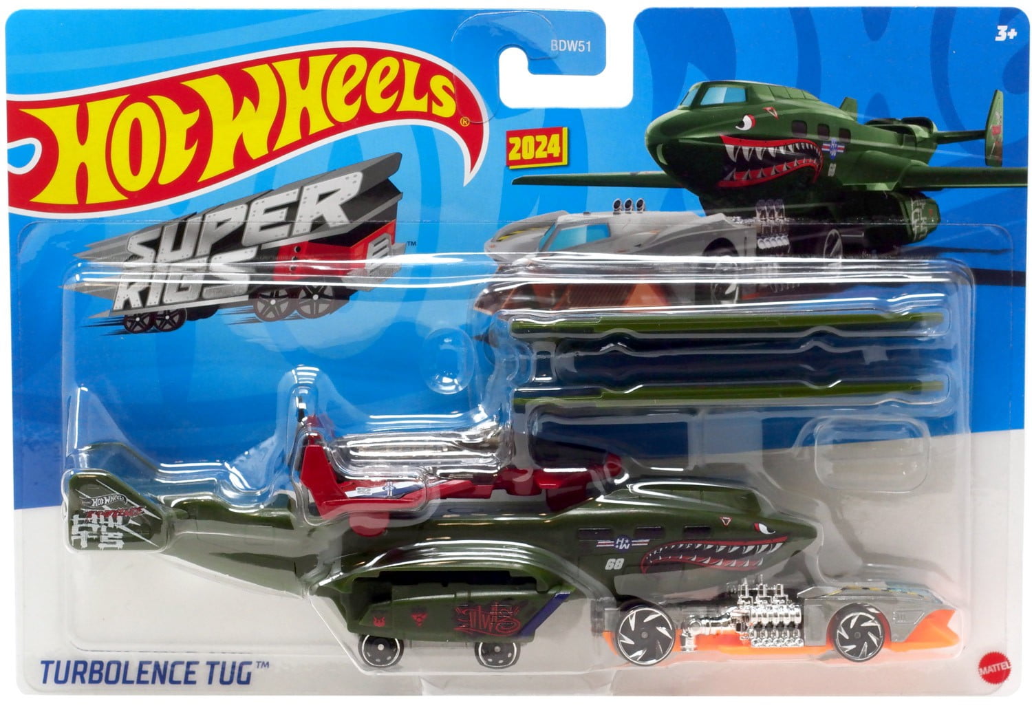 Hot Wheels Super Rigs Turbolence Diecast Car and Hauler Transporter Toy ...