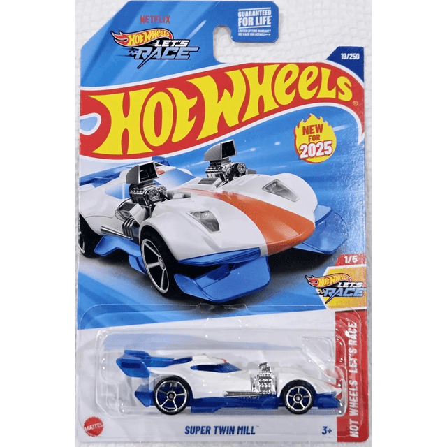 Hot Wheels Super Twin Mill White 19/250 Let's Race 1/5 - Walmart.com