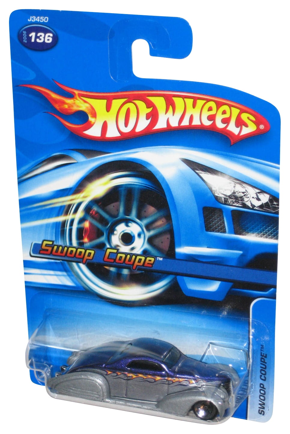 Hot Wheels Swoop Coupe Silver & Purple (2006) Mattel Die-Cast Toy Car ...