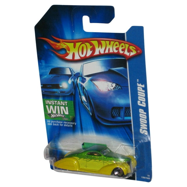 Hot Wheels Swoop Coupe Yellow & Green (2006) Die-Cast Toy Car 136/223 ...