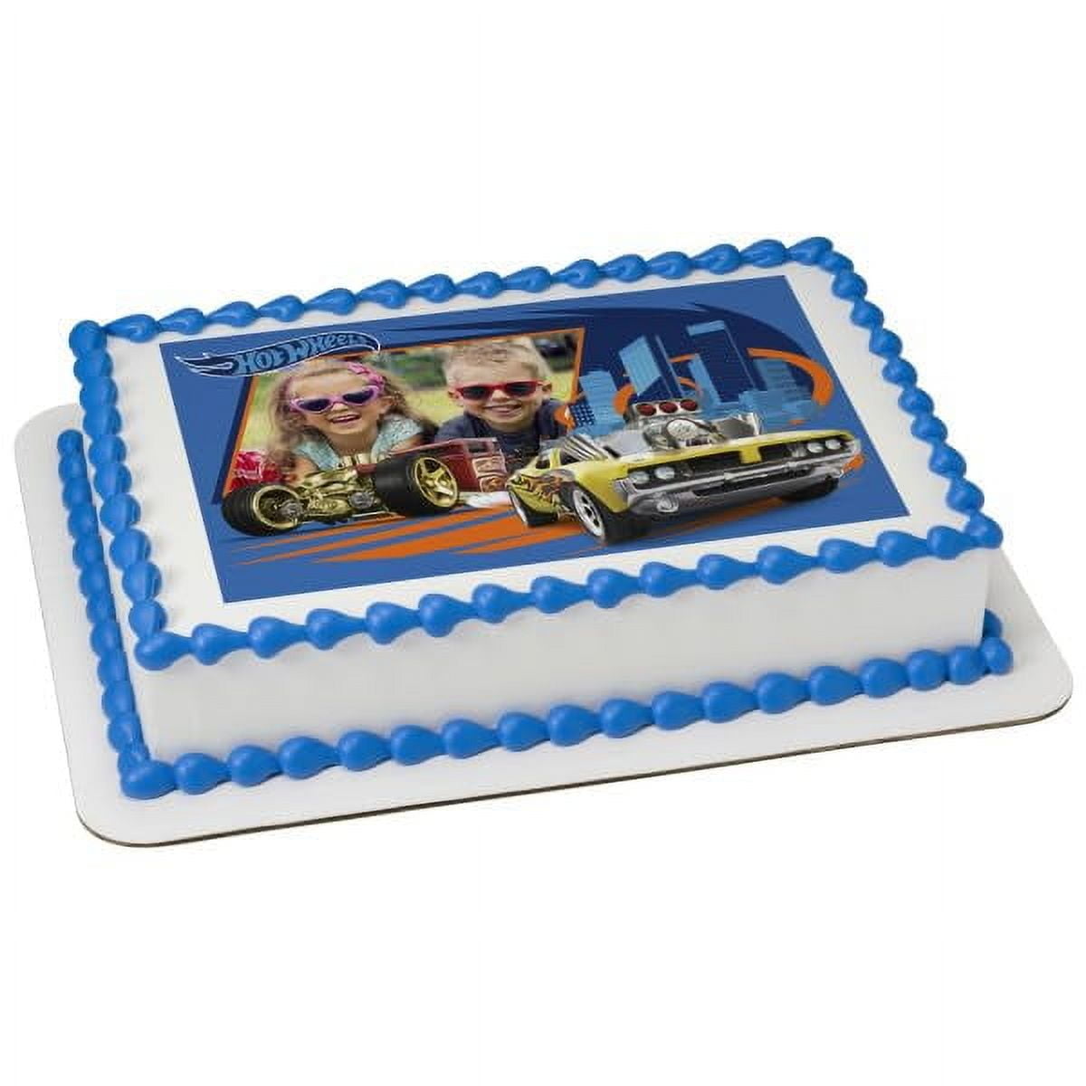 Hot Wheels Take the Road PhotoCake® Edible Cake Topper Icing Image, (3 ...