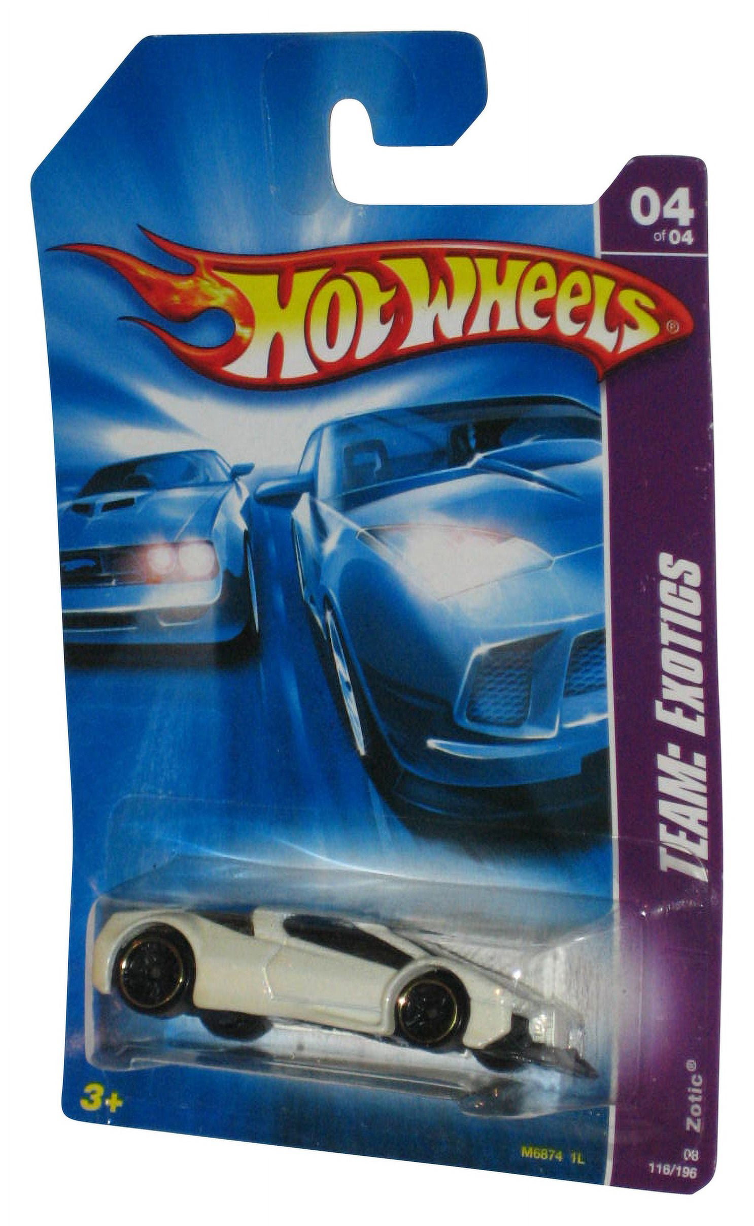 Hot Wheels Team Exotics 4/4 (2007) White Zotic Die-Cast Toy Car 116/196 ...