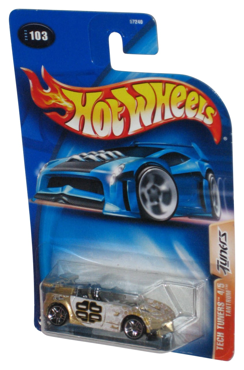 Hot Wheels Tech Tuners 4/5 (2003) Tantrum Gold & White Toy Car #103 ...
