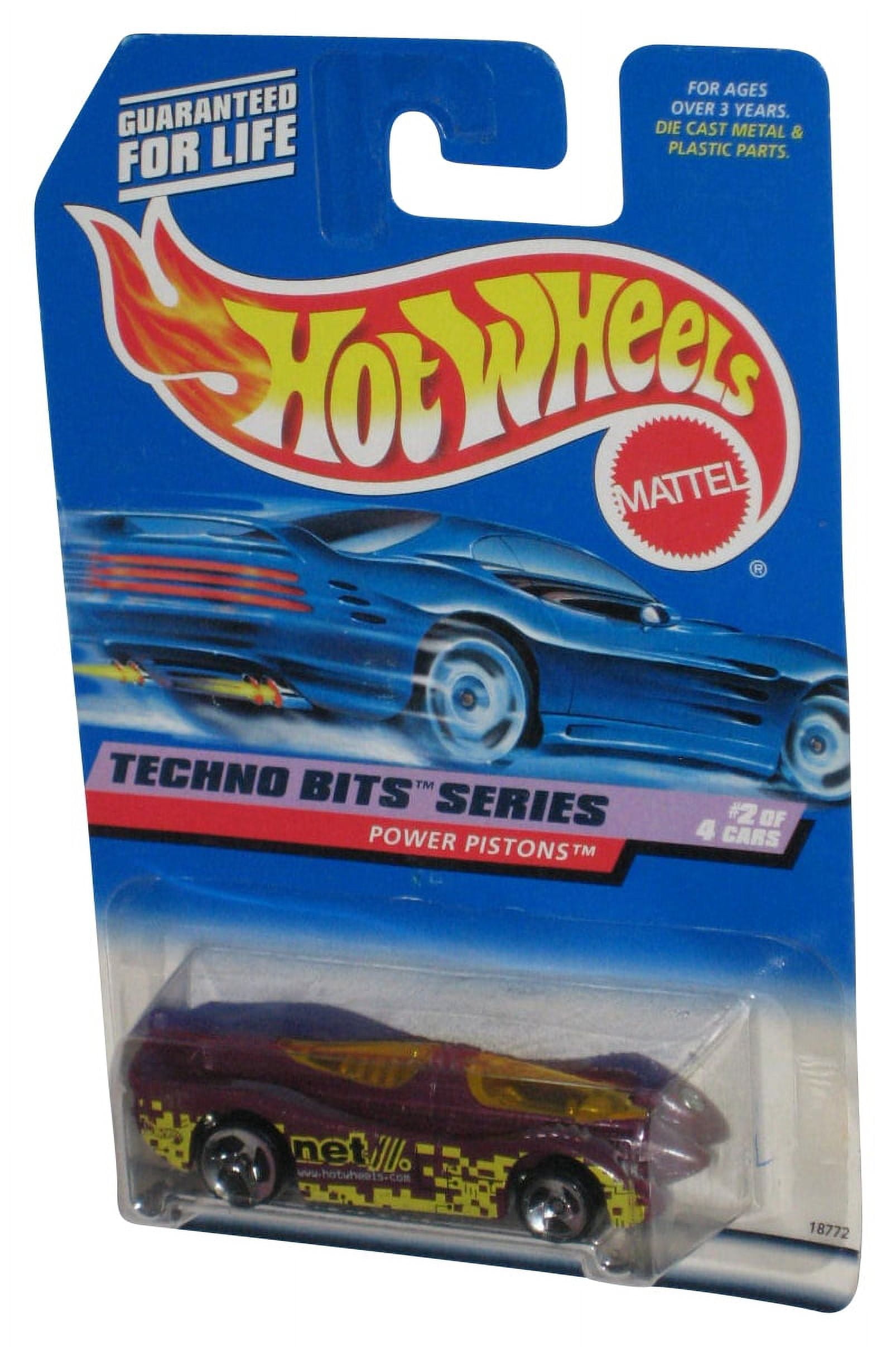 Hot Wheels Techno Bits Series 2/4 (1997) Purple Power Pistons Toy Car ...