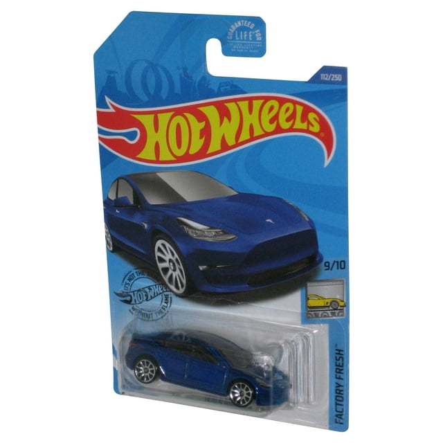 Hot Wheels Tesla Model 3 (2017) Factory Fresh 9/10 Blue Toy Car 112/250 ...