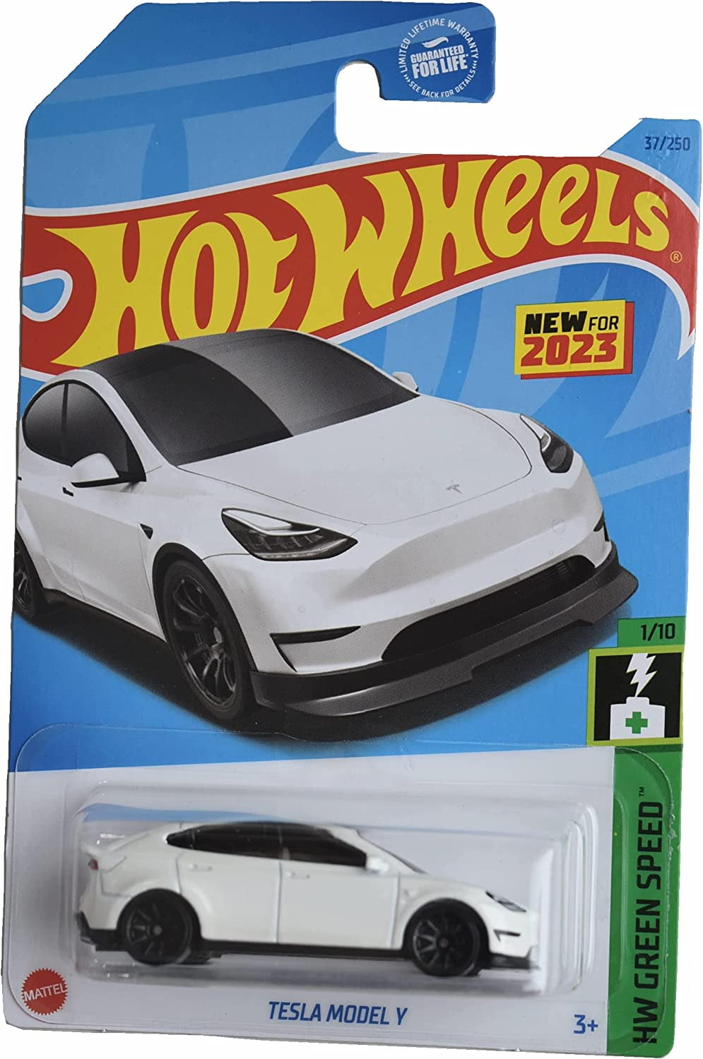 Hot Wheels 2023 Tesla Model Y HW Green Speed White Die-Cast Metal ...