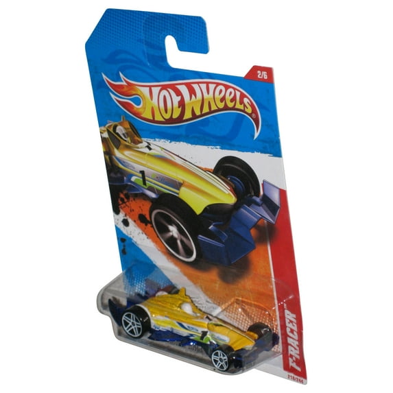 Hot Wheels Thrill Racers Raceway 2/6 (2010) Yellow F-Racer Toy Car 218/ ...