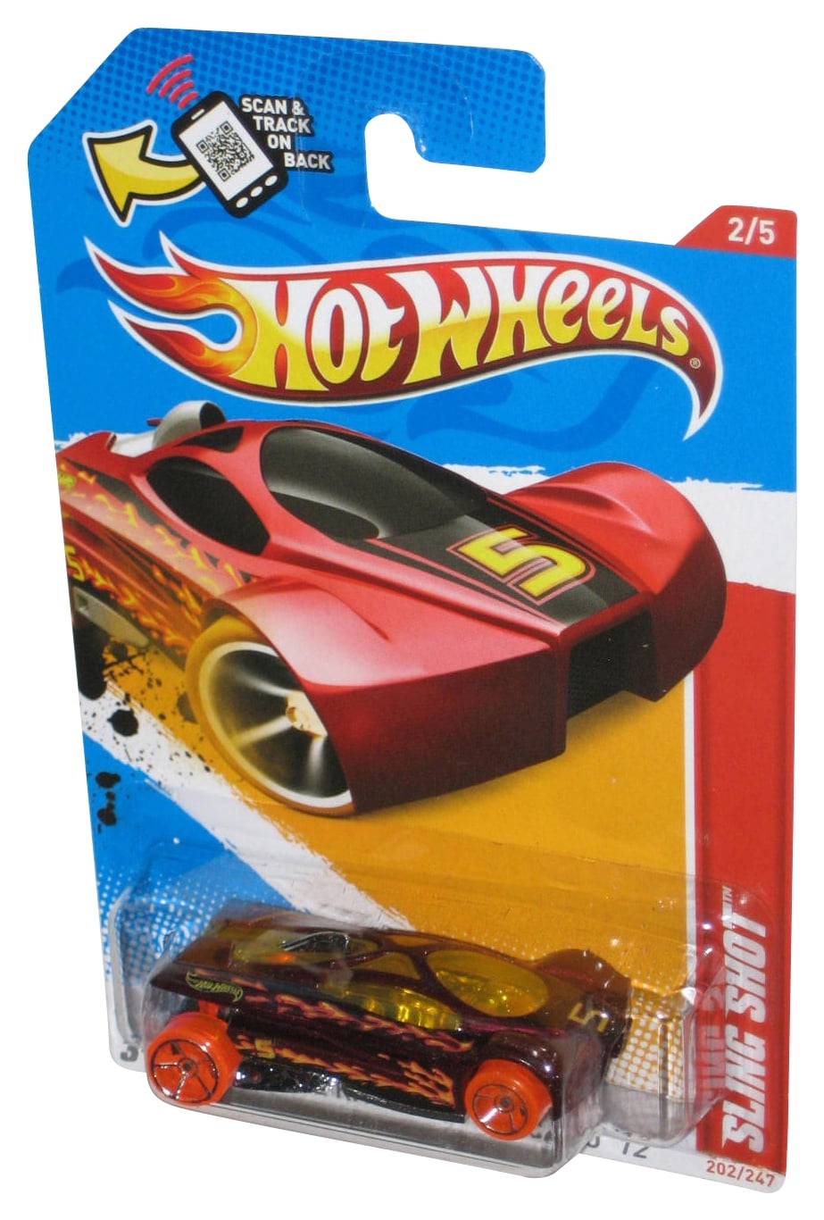 Hot Wheels Thrill Racers Volcano '12 Red Sling Shot Toy Car 202/247 ...