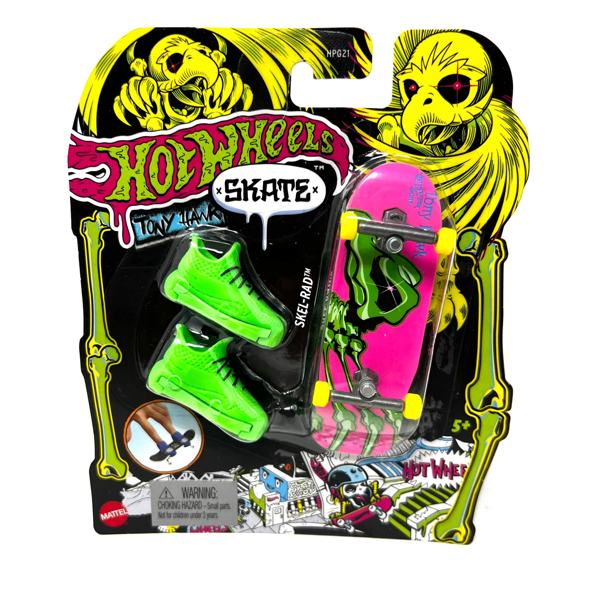Hot Wheels Tony Hawk Skel-Rad Fingerboard Toy Fingerboard - Walmart.com