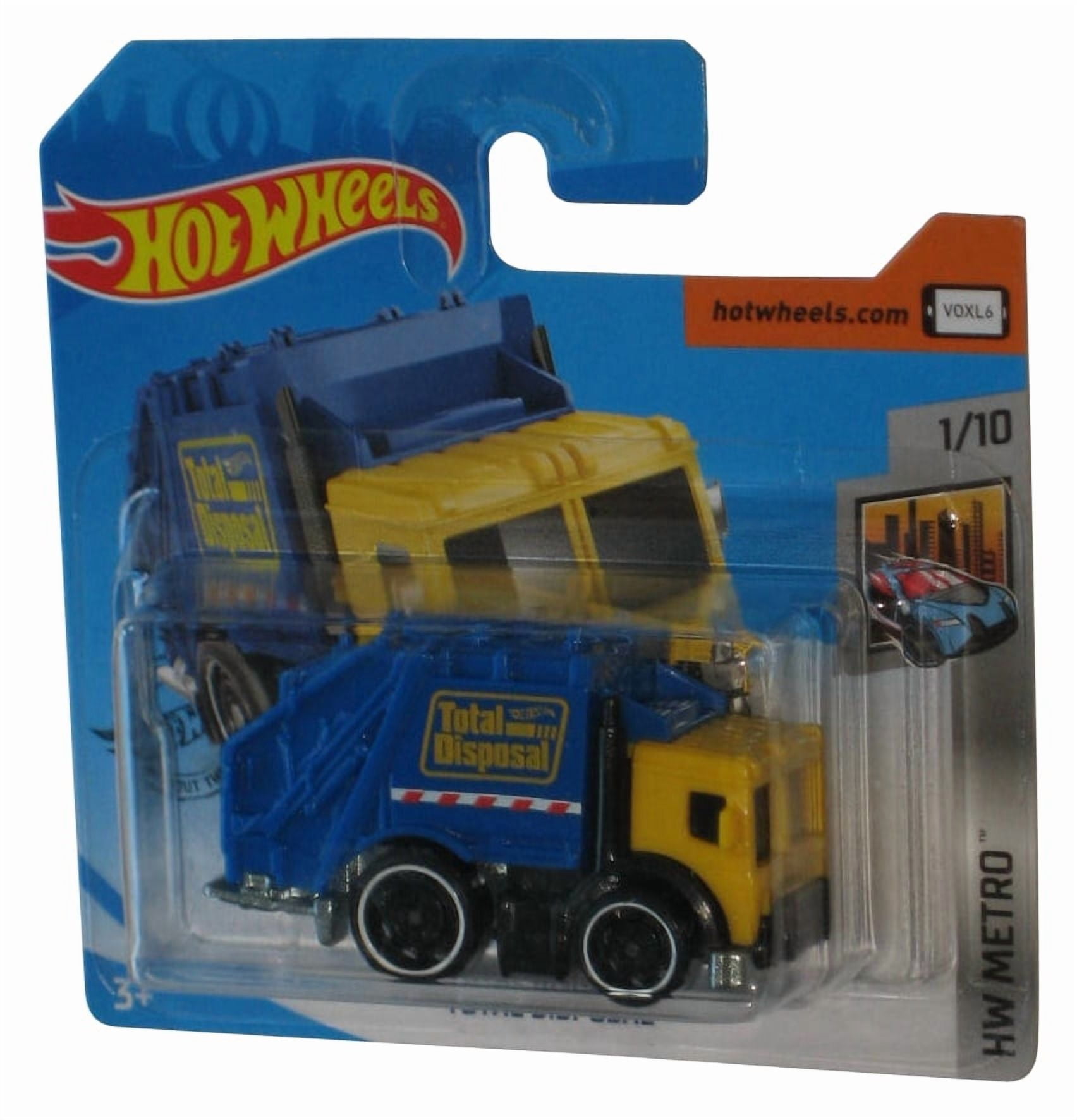 Hot Wheels Total Disposal Yellow & Blue Garbage Truck (2020) HW Metro ...