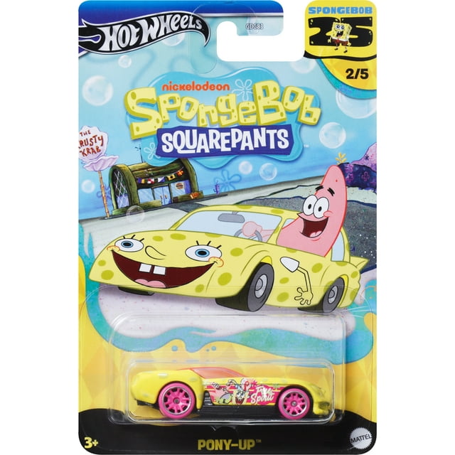 Hot Wheels Toy Cars, SpongeBob SquarePants 1:64 Scale Vehicle (Styles ...