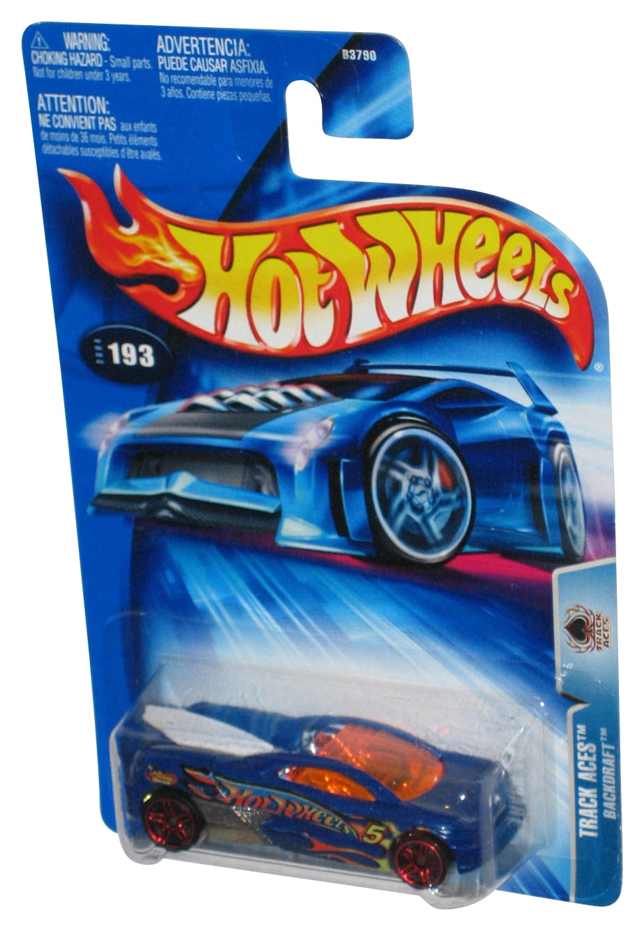 Hot Wheels Track Aces (2004) Blue Backdraft Die-Cast Toy Car #193 ...