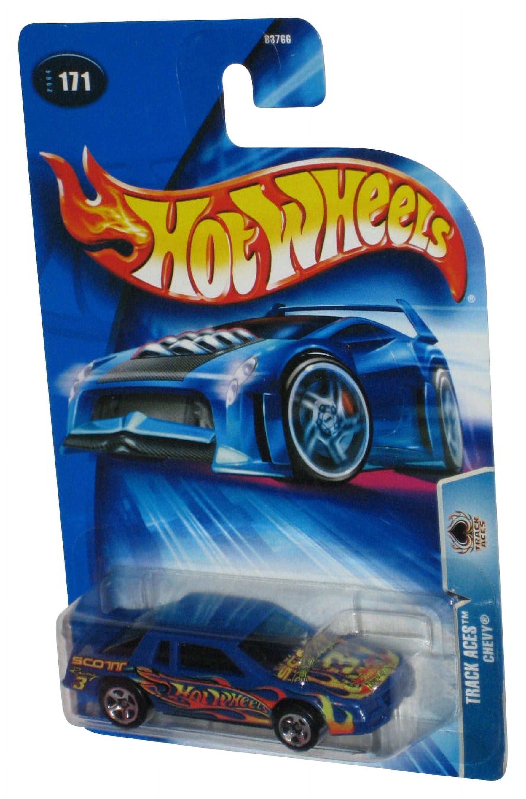 Hot Wheels Track Aces Chevy (2004) Blue Die-Cast Toy Car #171 - Walmart.com