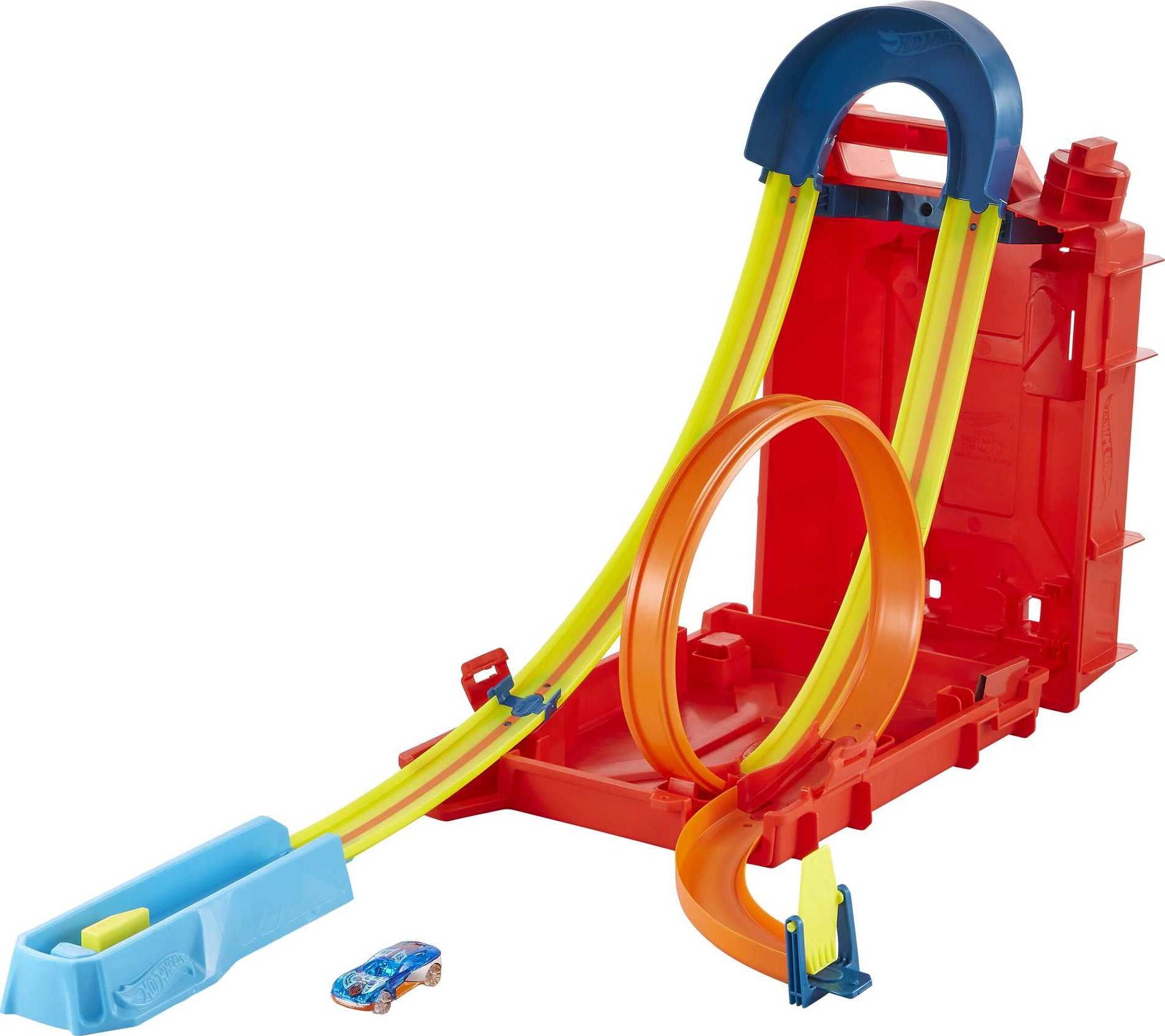 Hot Wheels Race Track Builder Unlimited Fuel Can Stunt Box & 1:64 Scale ...