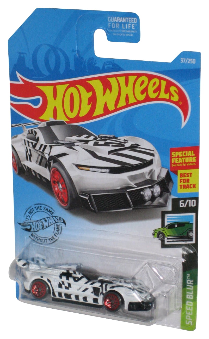 Hot Wheels Track Ripper (2017) Speed Blur 6/10 White & Black Toy Car 37 ...