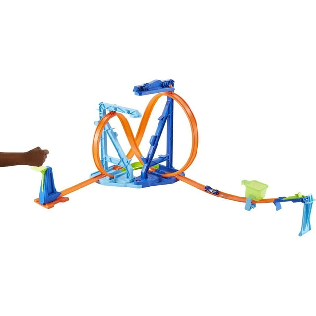 Hot Wheels Track Set and 1 Hot Wheels Car, Infinity Loop Track Kit ...