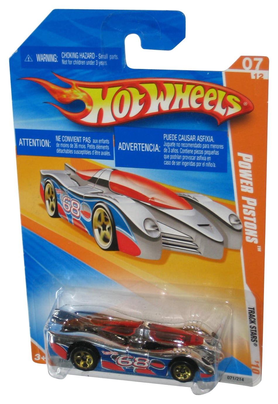 Hot Wheels Track Stars '10 07/12 Silver Power Pistons Toy Car 071/214 ...