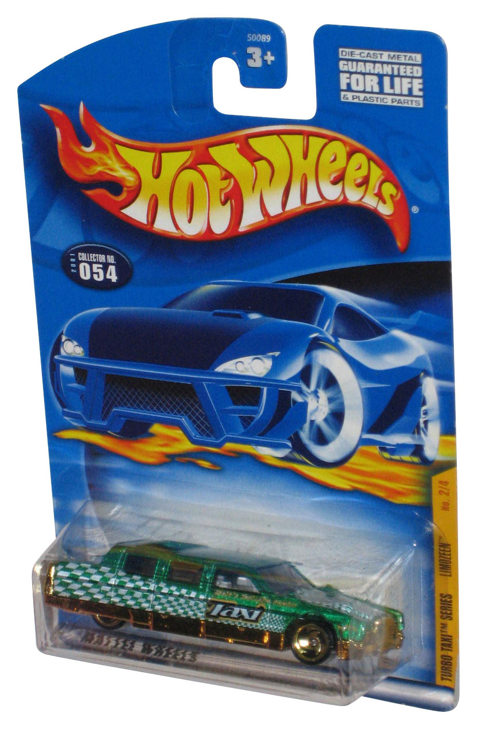 Hot Wheels Turbo Taxi Limozeen (2001) Green Die-Cast Toy Car #054 ...