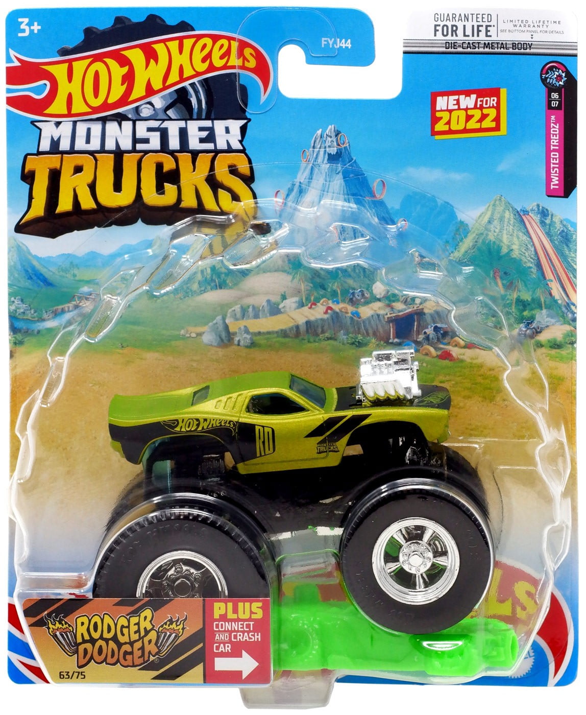 Hot Wheels Twisted Tredz Rodger Dodger Diecast Car - Walmart.com