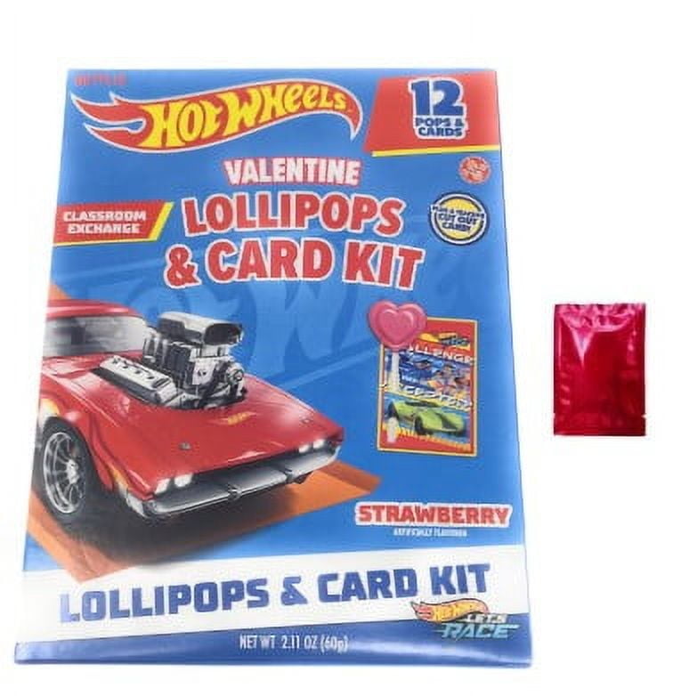 Hot Wheels Valentine Exchange Cards (12 Pops & Cards) | Fun Stylish ...