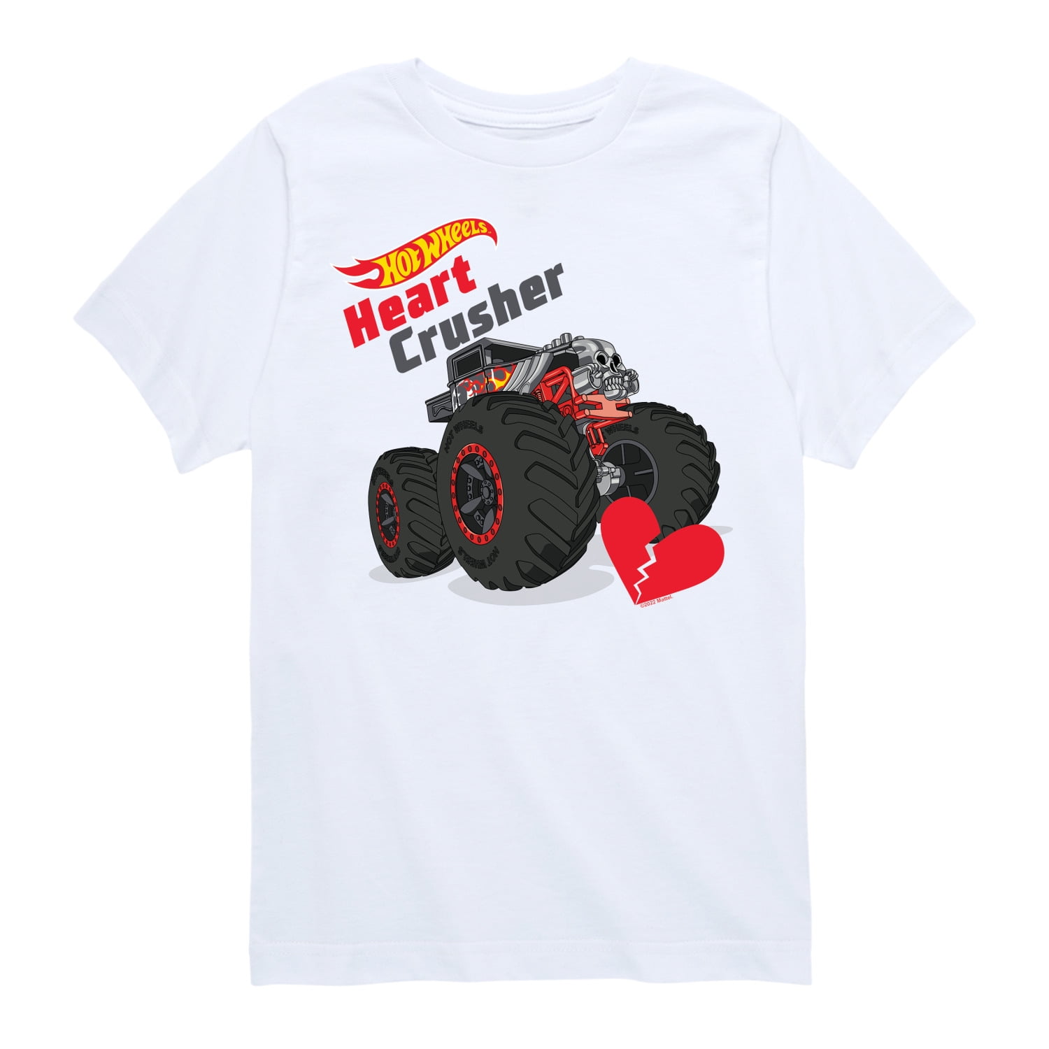 Hot Wheels - Valentine's Heart Crusher - Toddler And Youth Short Sleeve ...