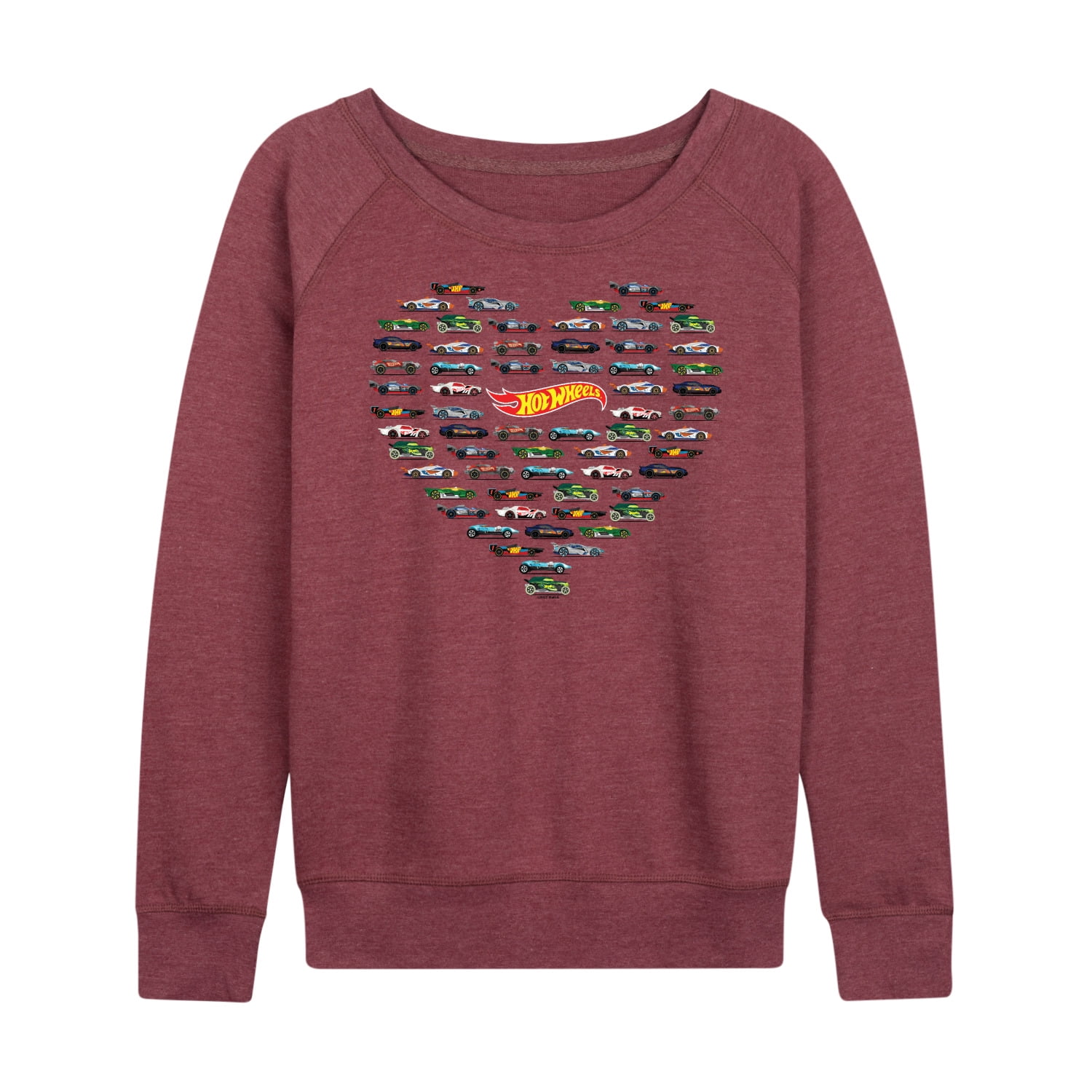 Hot Wheels - Valentine's Hot Wheels Heart - Ladies French Terry Long ...