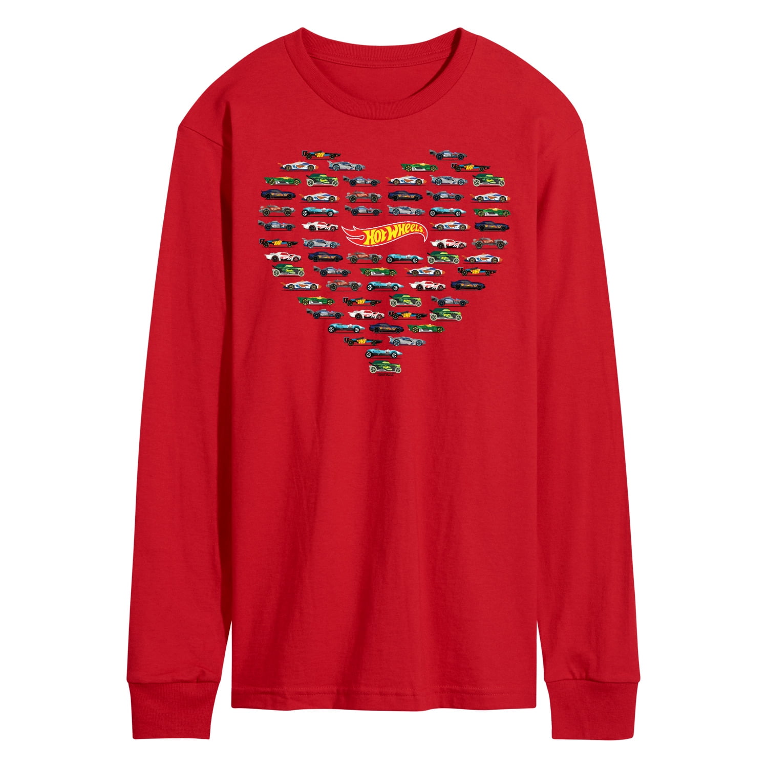 Hot Wheels - Valentine's Hot Wheels Heart - Men's Long Sleeve T-Shirt ...