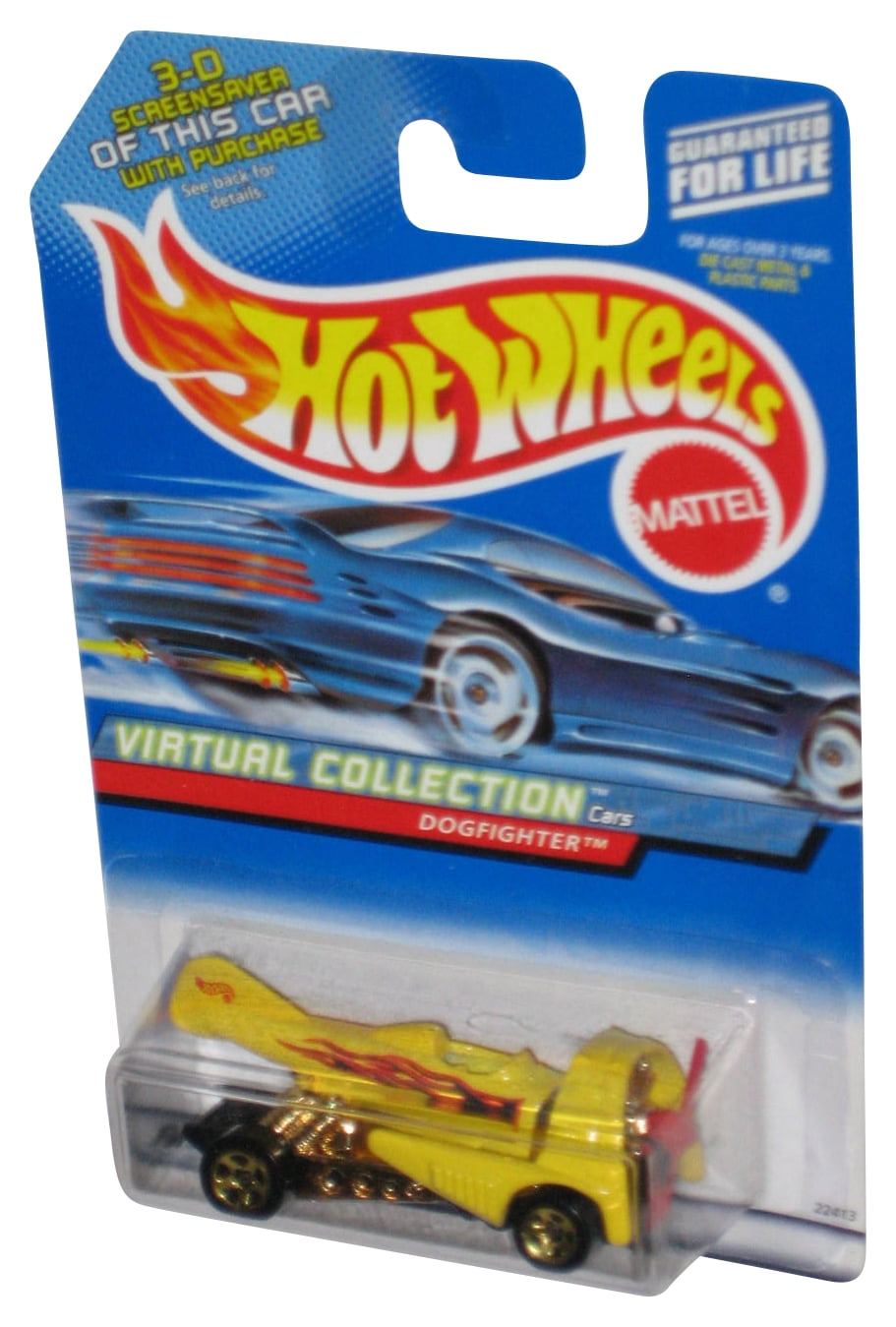 Hot Wheels Virtual Collection (1999) Yellow Dogfighter Toy Car #137 ...